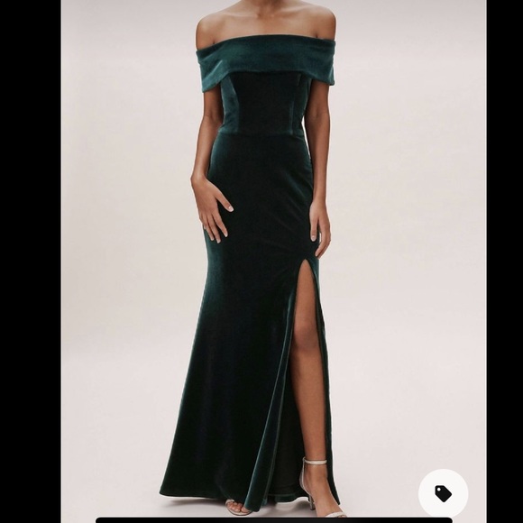 BHLDN | Dresses | Bhldn Fawn Maxi Deep Green Velvet | Poshmark